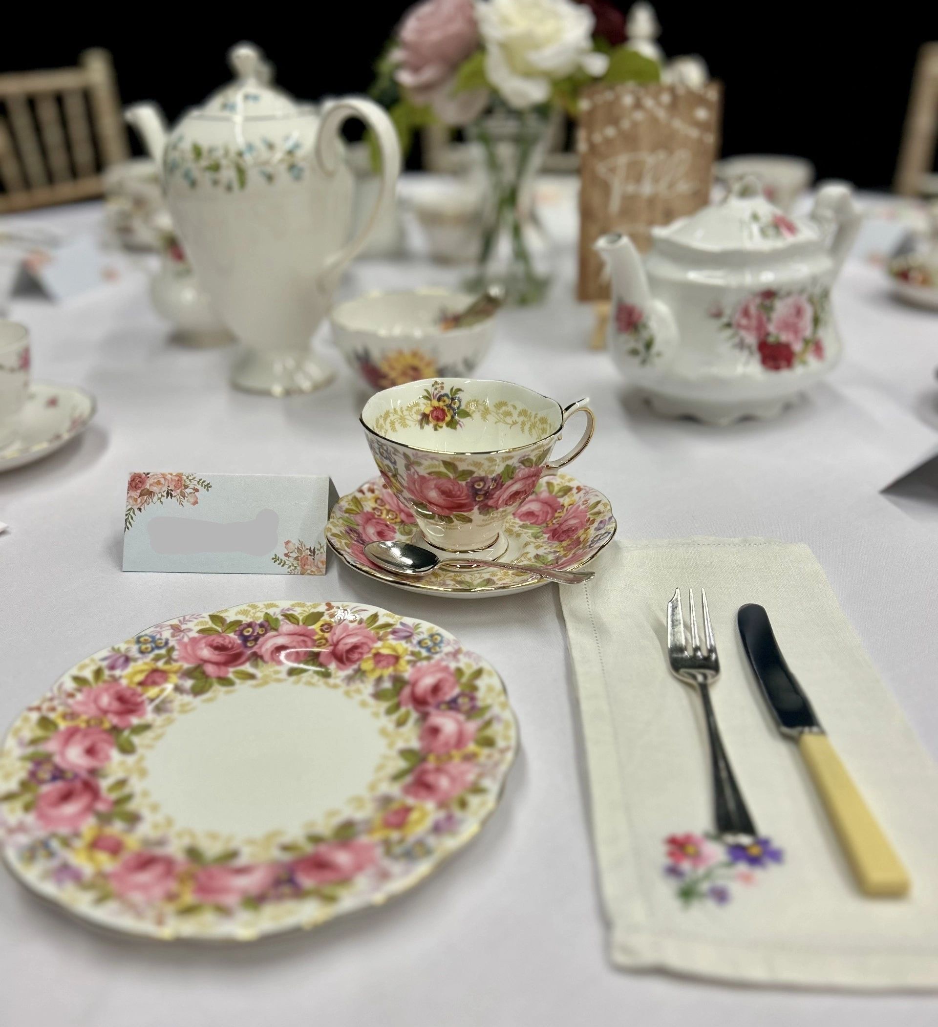 Vintage China Hire, Vintage Afternoon Tea Crockery Hire