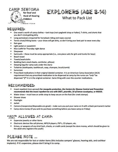 Camp Week | Camp Sertoma for Deaf and Hard of Hearing Children