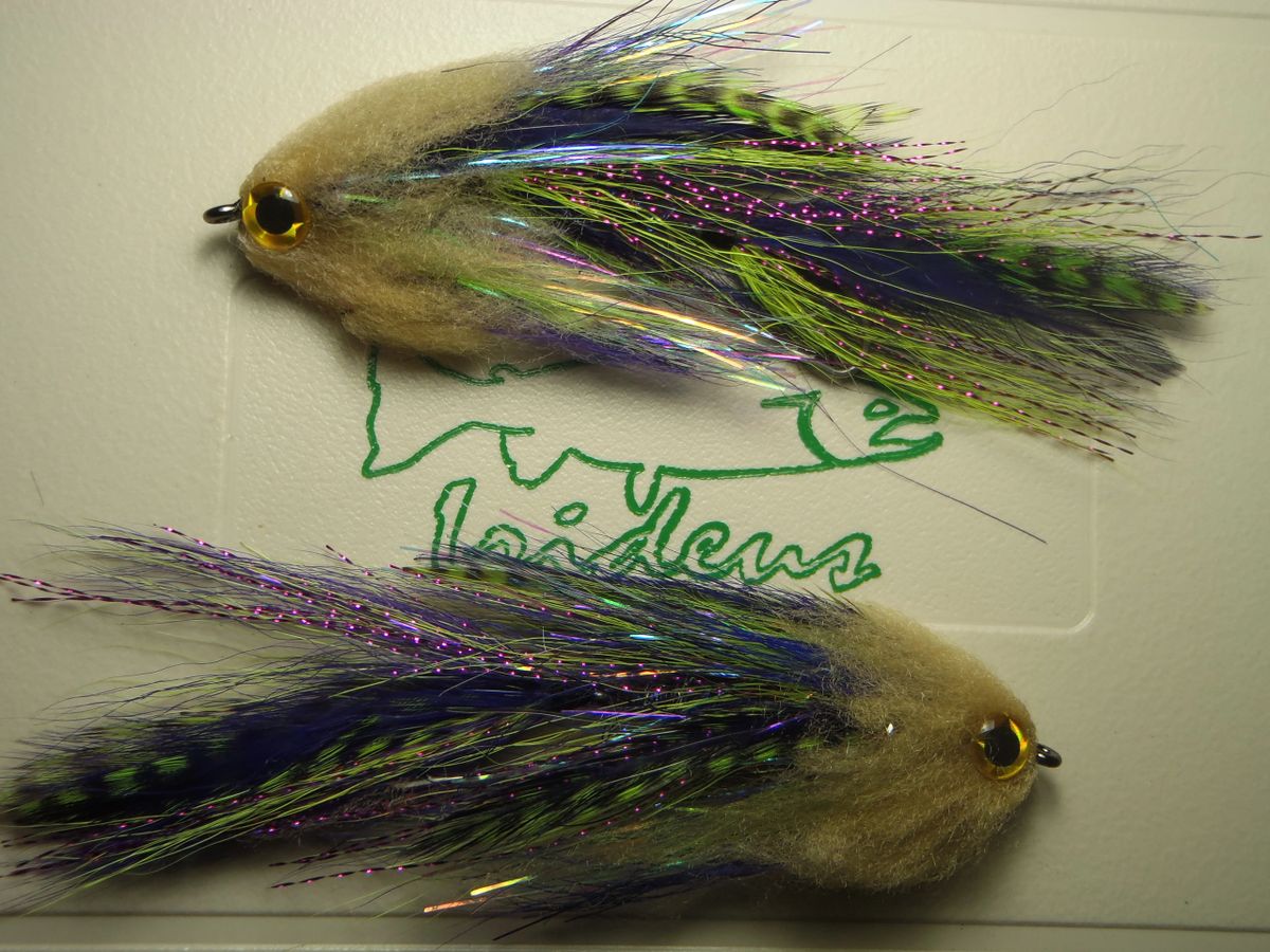Two Large Streamer flies Irideus The Big One Custom Timothy Horner ...
