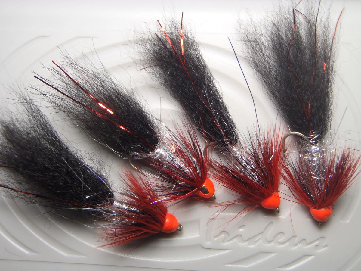 4 flash flies stramer style Irideus Moonshine Hot Head Flash Streamer ...