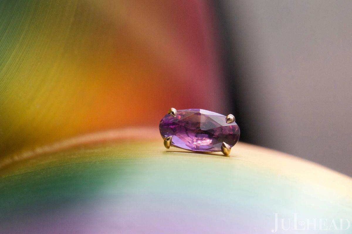 Oval rose cut gemstone claw set solitaire - Various Gemstones