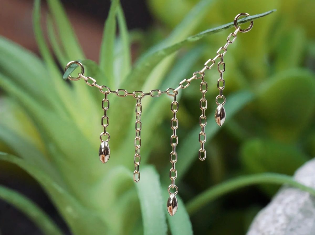 Hera Chain with 3 Marquise Beads