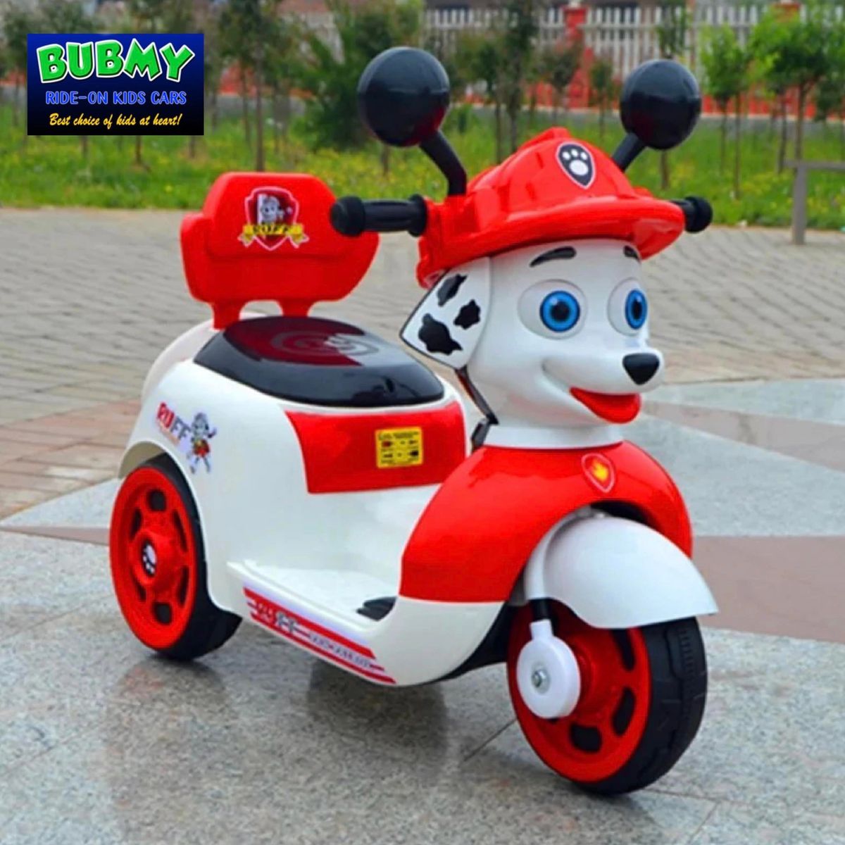 6 Volts Puppy Style Ride On Scooter- W/ Remote Control -Red
