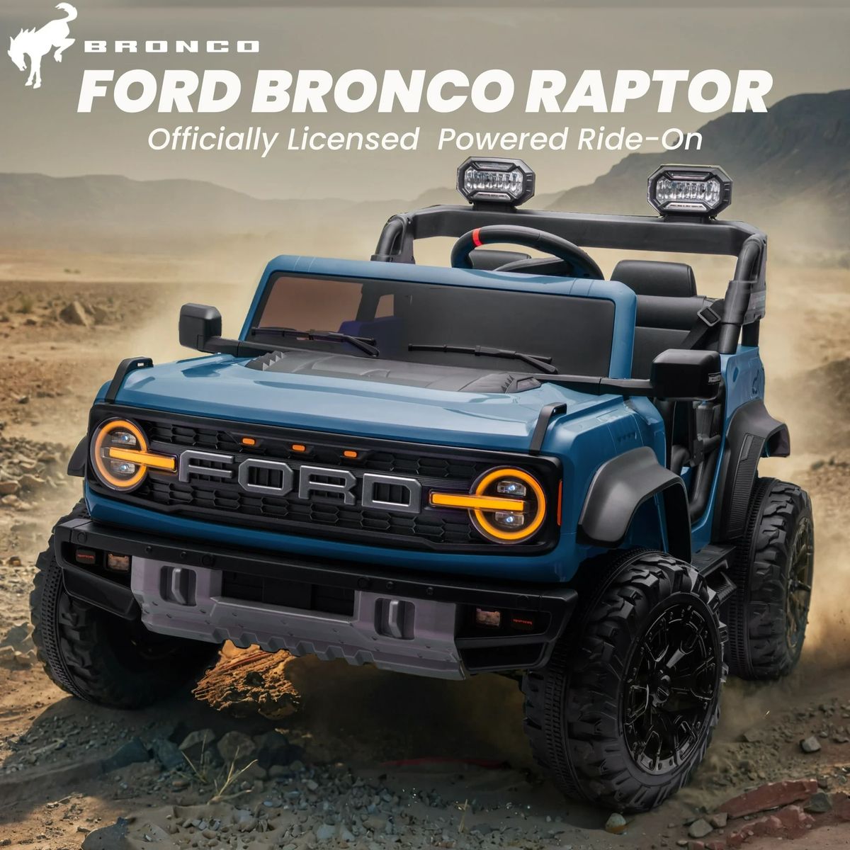 EX-DEMO: 24V Licensed Ford Bronco Raptor Powered Ride on Toy Truck w ...