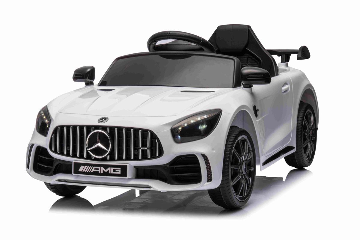 12V Licensed Mercedes GT R Coupe AMG Kids Ride-On Car - White
