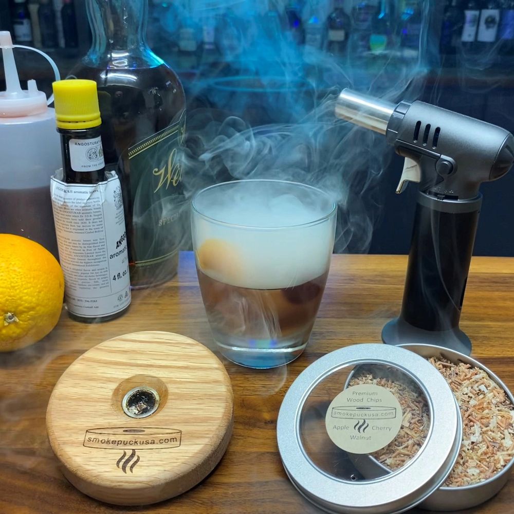 Smoke-Puck - Cocktail Smoker, Smokepuck, Smoked Old Fashion