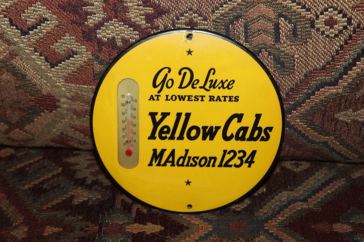 1920's Round Taxi Thermometer