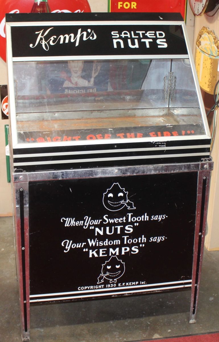 Kemp Salted Nuts Metal Advertising Display Cabinet
