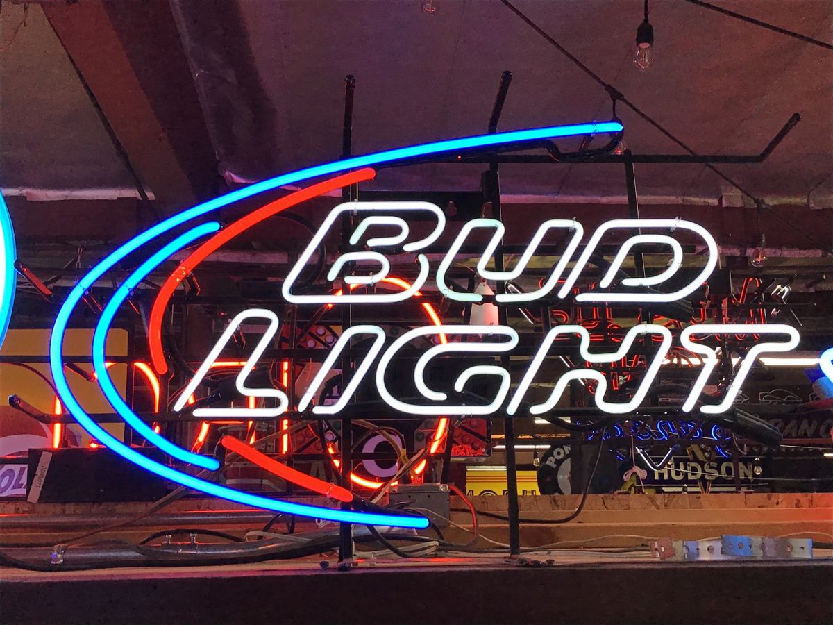 Bud light neon sign