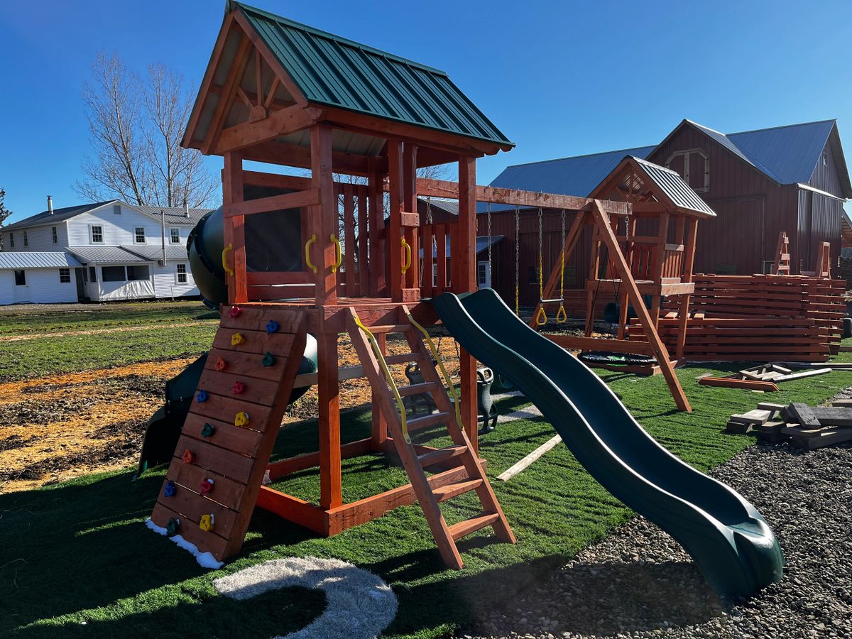 4 x 7 Wooden Medium Play Set Open Picket (Includes normal delivery ...