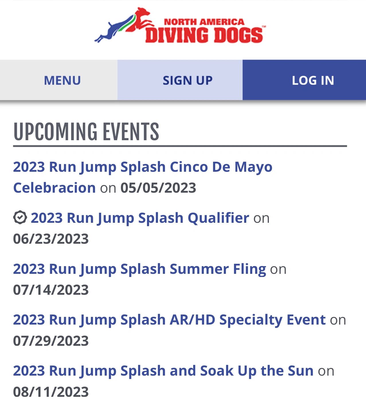 NADD 2023 Season Events are Posted!