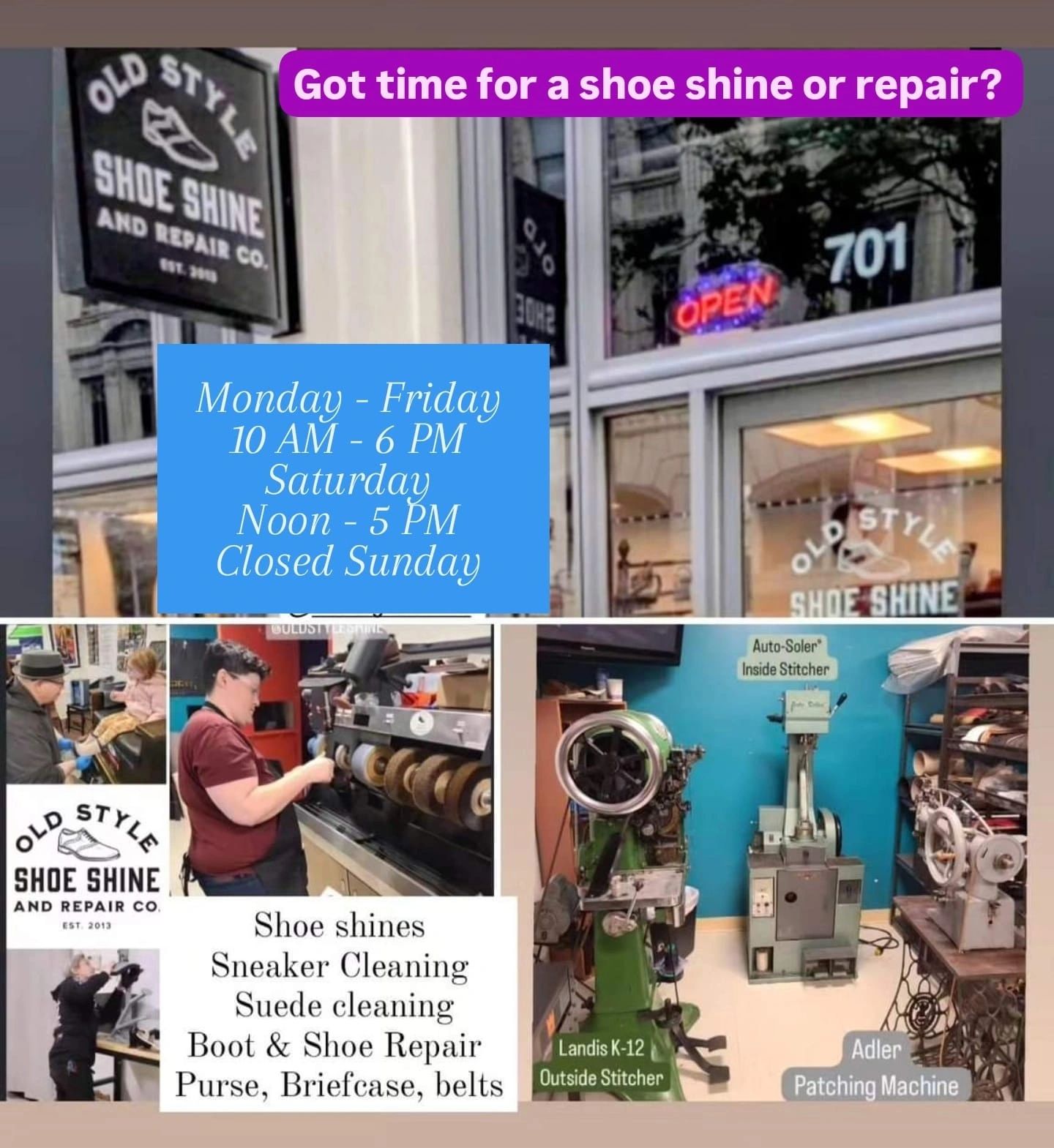 Old Style Shoe Shine-Repair Co