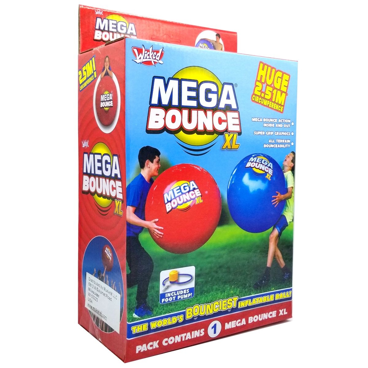 Wicked Mega Bounce XL - The World's Bounciest Inflatable Ball! 1 Random ...