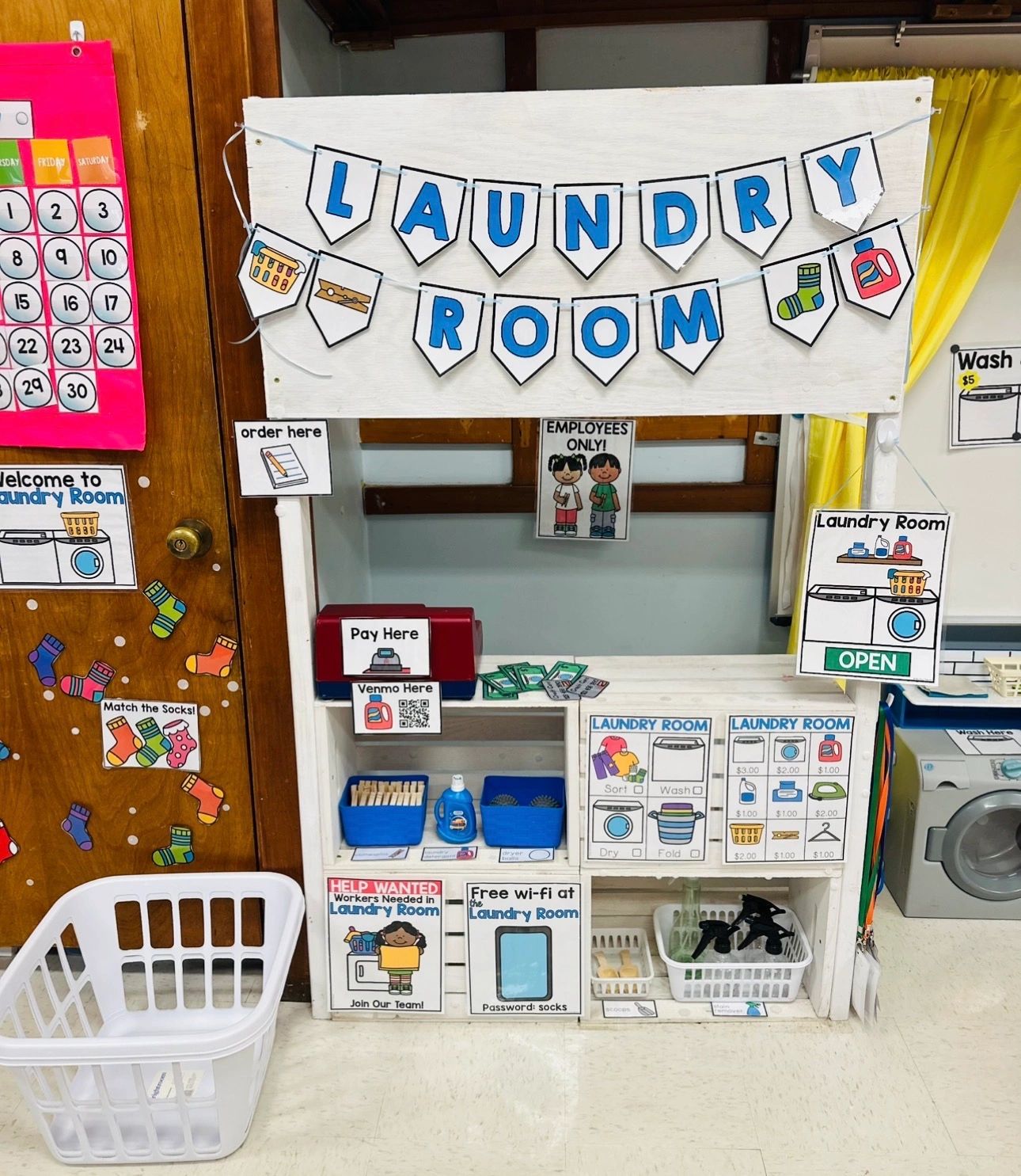 How to Set Up a Laundry Dramatic Play Center That Kids Love
