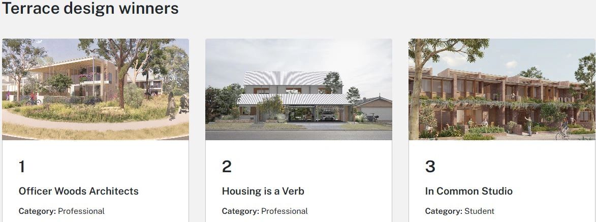 NSW HOUSING PATTERN BOOK WINNING DESIGNS