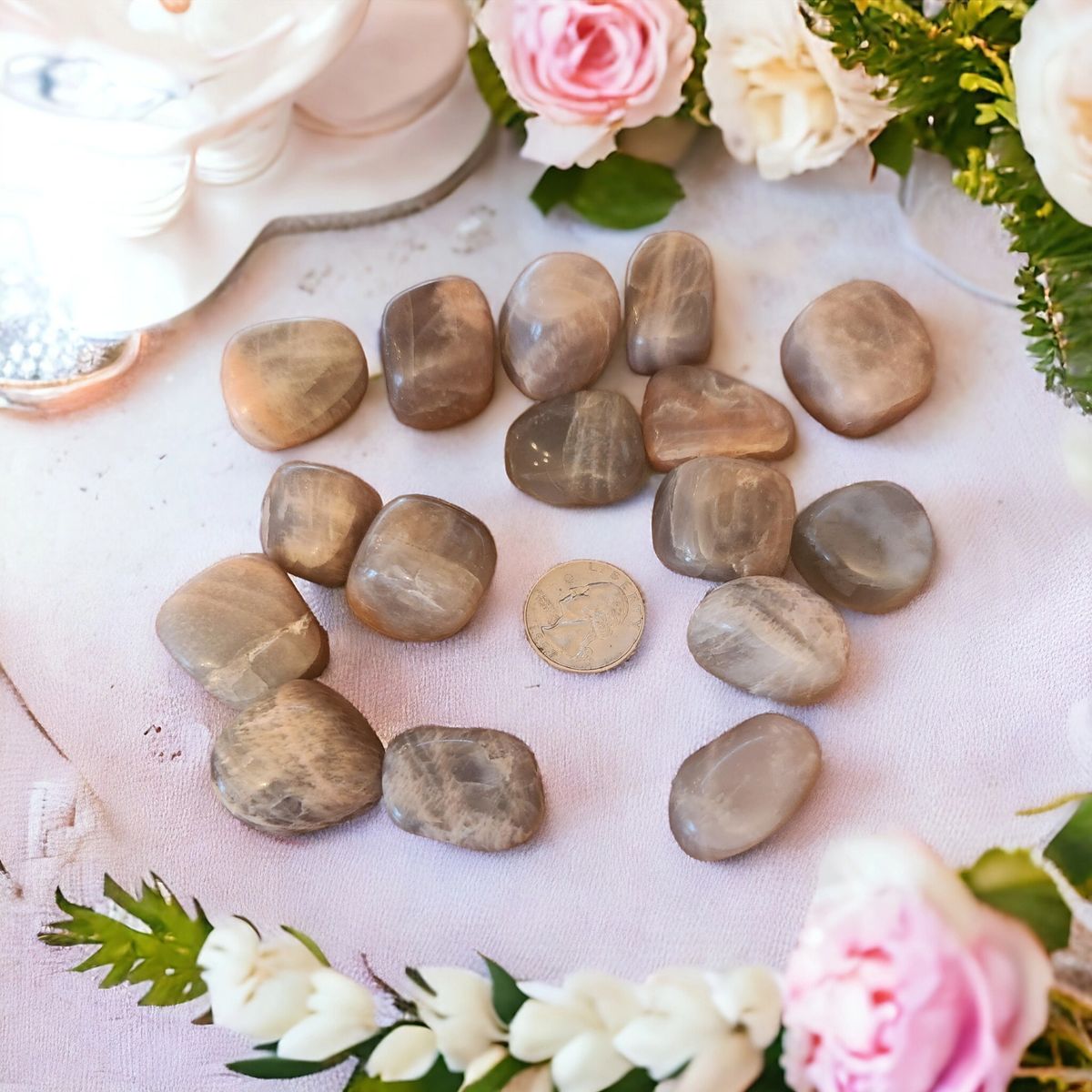 Black Moonstone, Medium, Tumbled