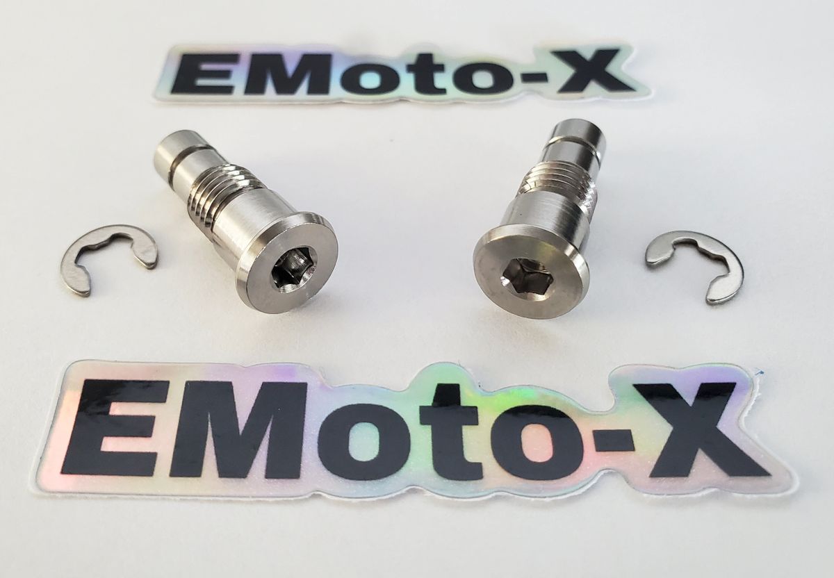 Titanium Battery Cover Pin Replacement Kit Silver Gloss