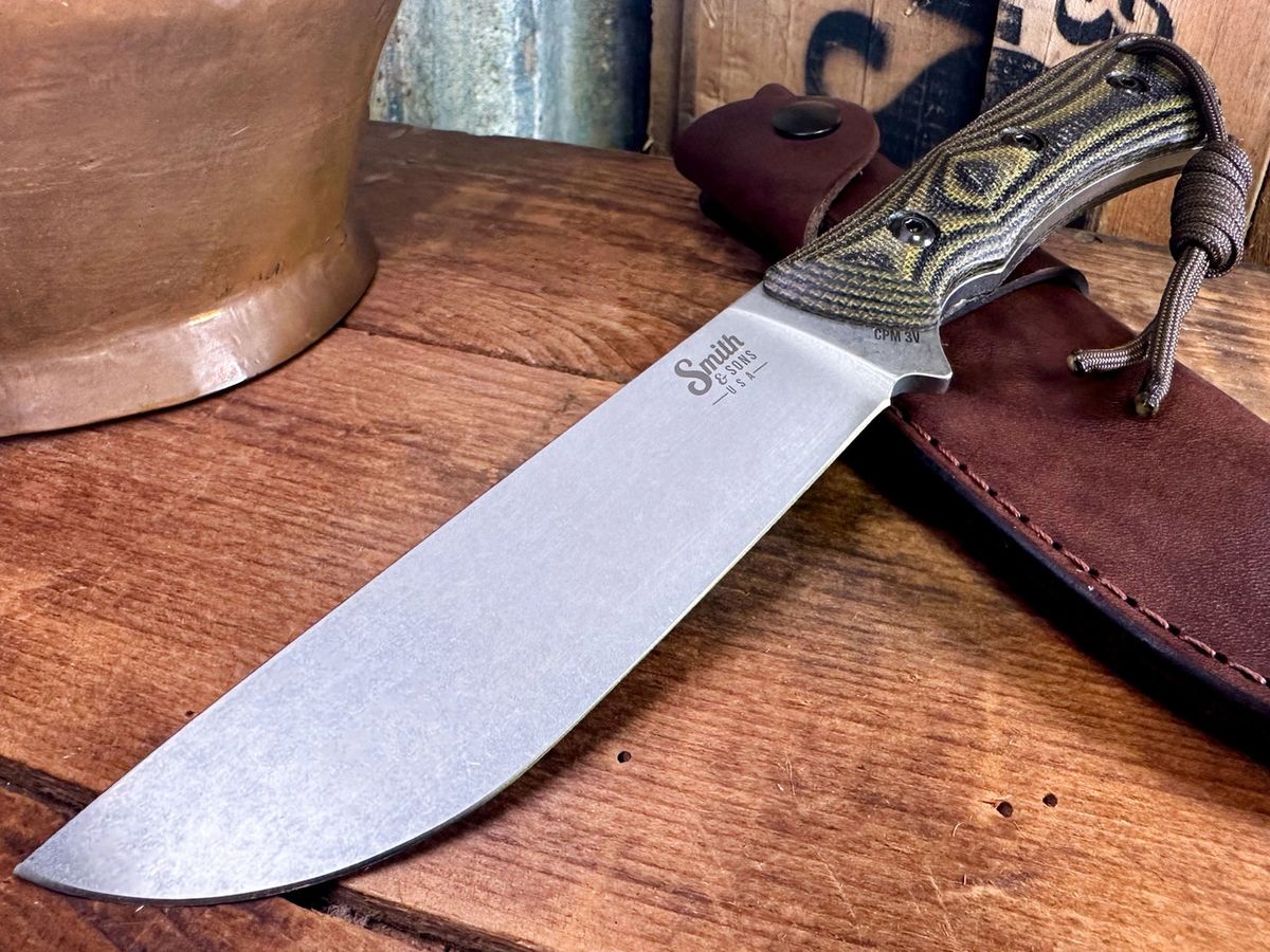 SMITH AND SONS - DELTA FIXED BLADE - CAMO CANVAS MICARTA HANDLES - CPM ...