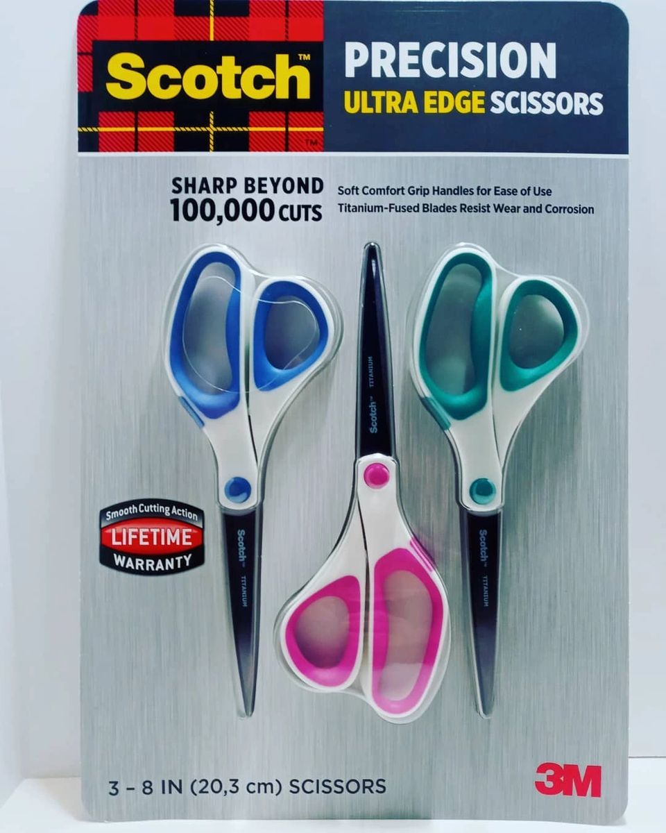 SCOTCH PRECISION ULTRA EDGE SCISSORS (3 PACK)