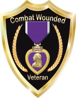 Purple Heart Shield Decal