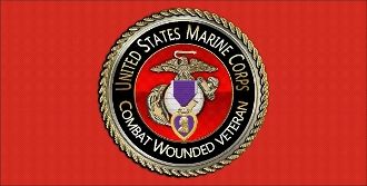 USMC Purple Heart License Plate