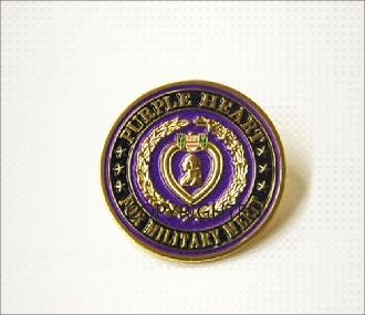 3D Purple Heart Military Merit Lapel pin