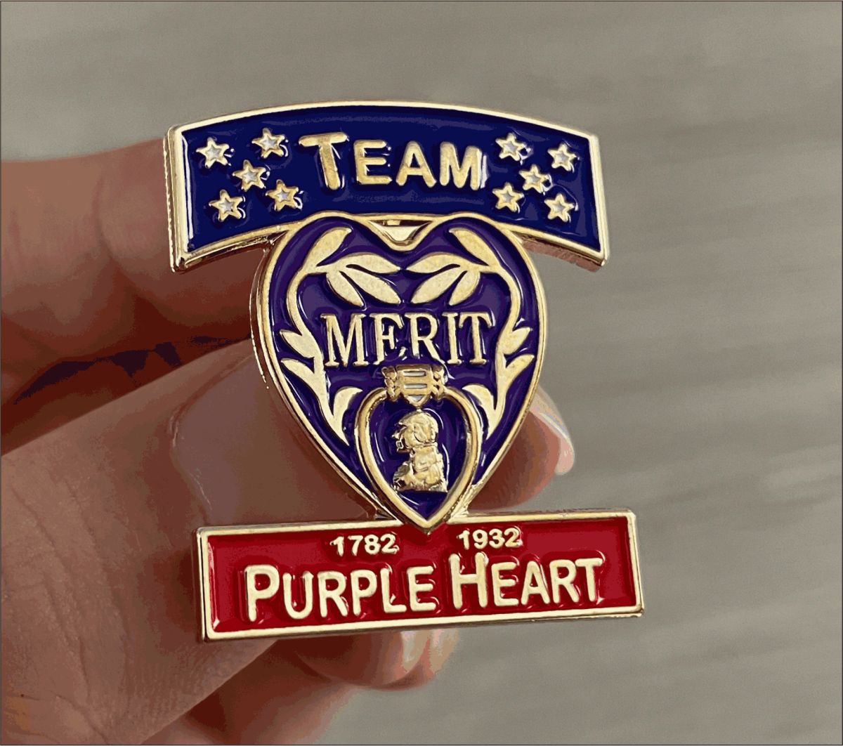 TEAM Purple Heart Supporter Lapel Pin