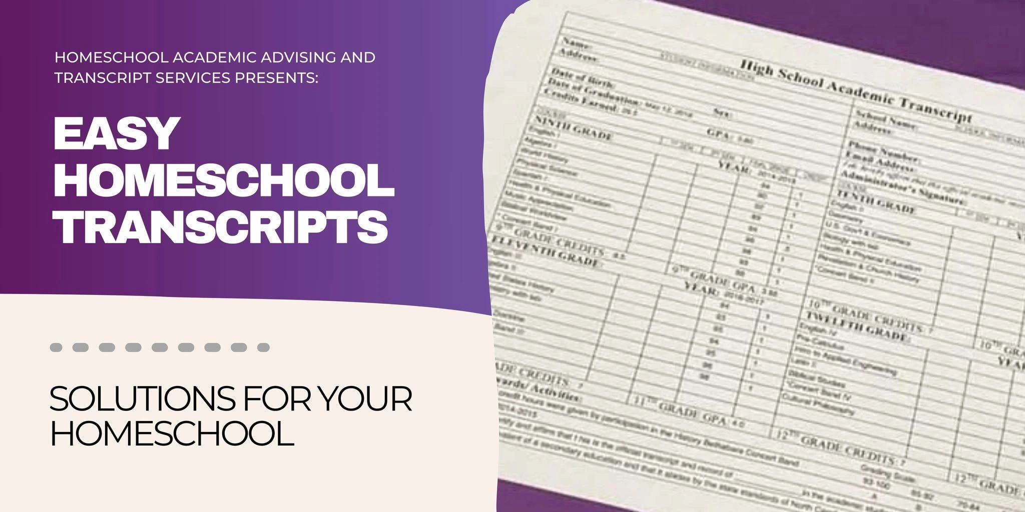 Easy Homeschool Transcripts