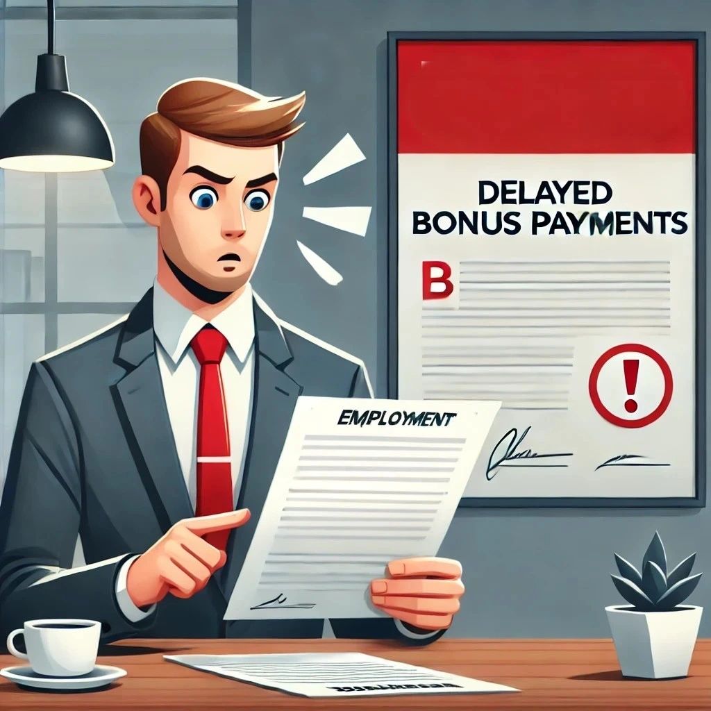 Delayed payment of contractual bonus entitlement breached FW Act