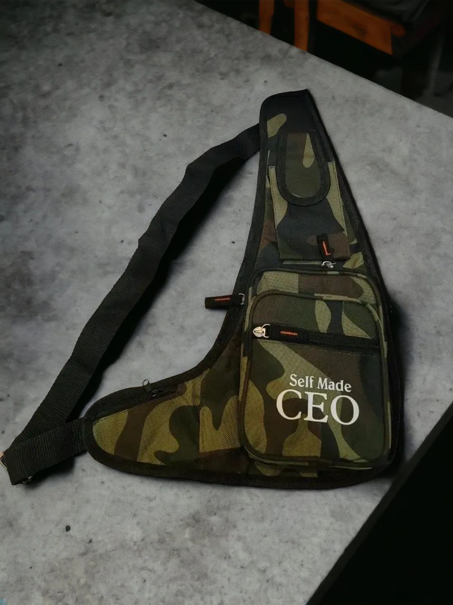 CEO Sling Bag Camo w/ White