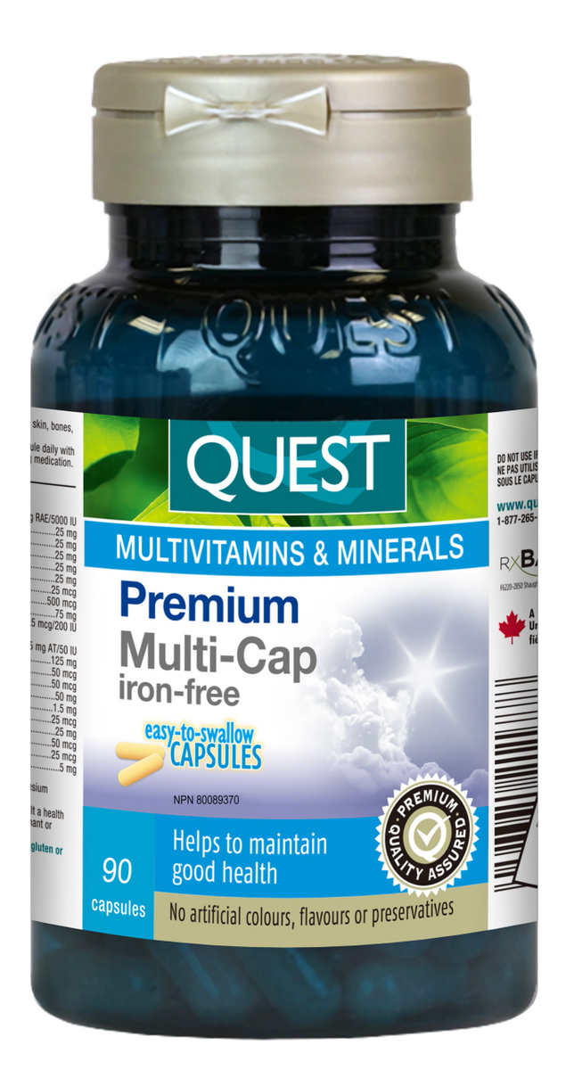 Quest® Premium Multi-Cap Iron Free (90 Capsules) - 338400