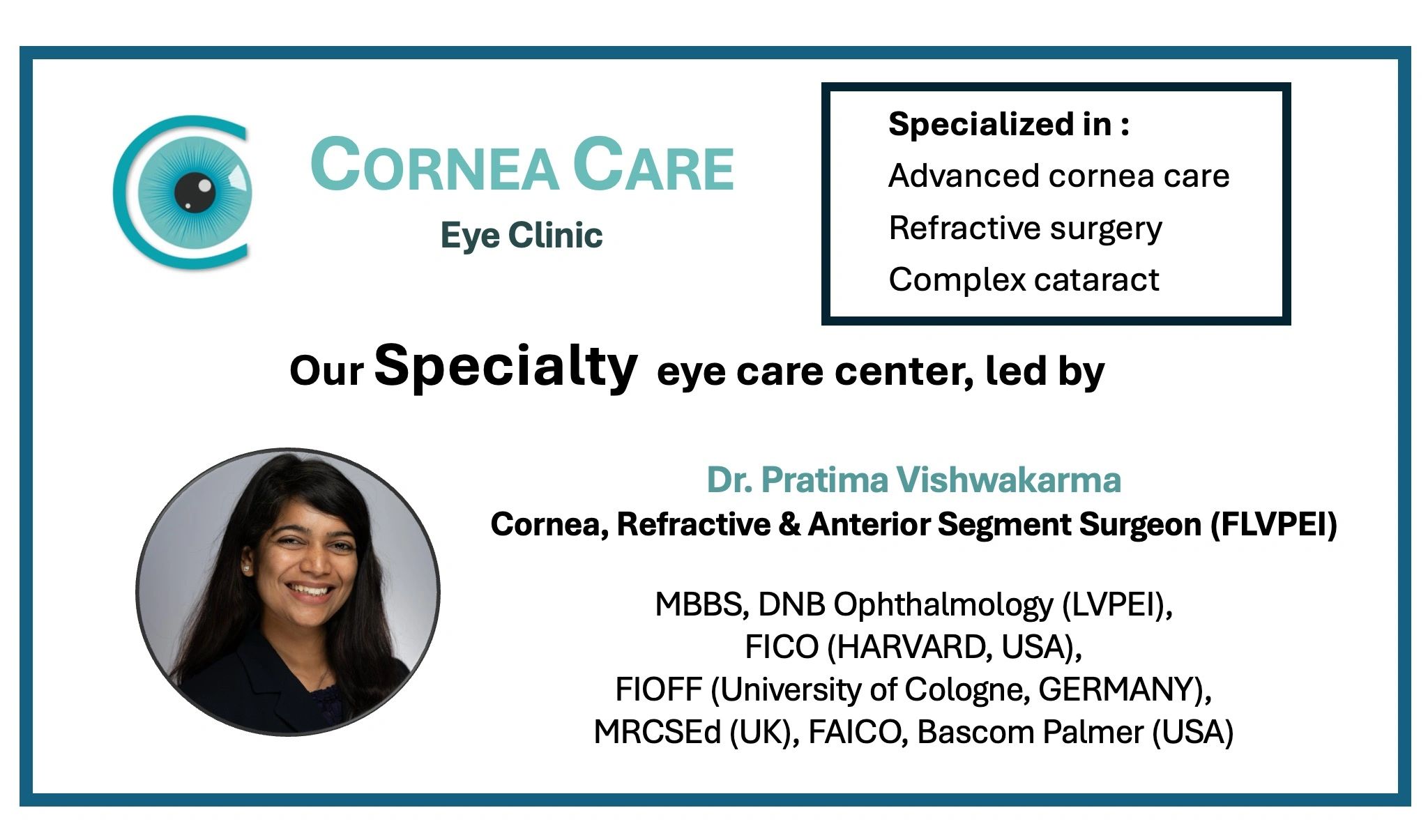 Expert Cornea Specialist at Cornea Care Eye Clinic