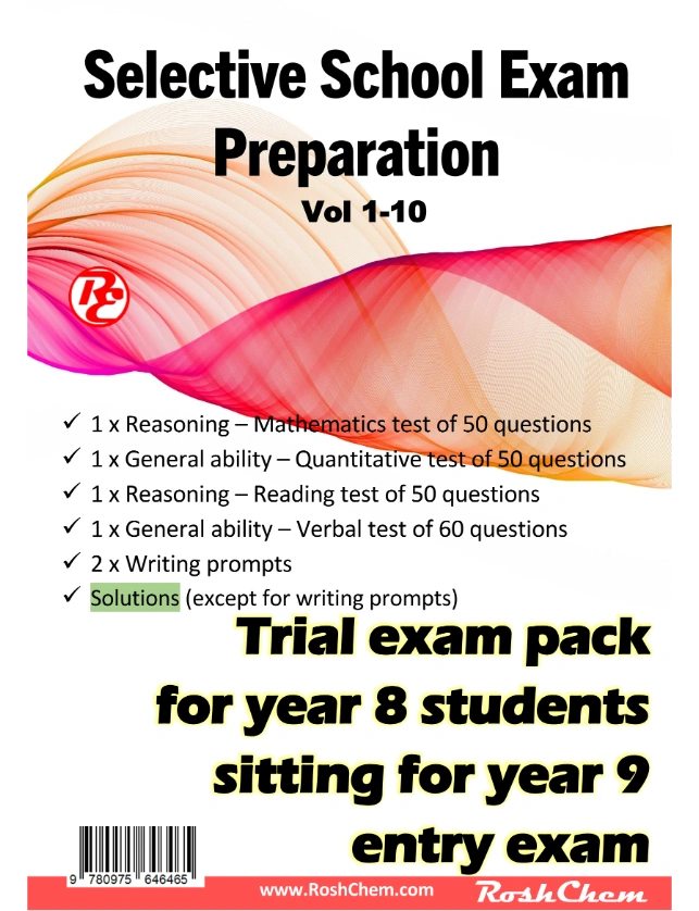 SELECTIVE SCHOOL TEST PREPARATION TRIAL EXAMS VOL 1-10 (ISBN: 978-0 ...