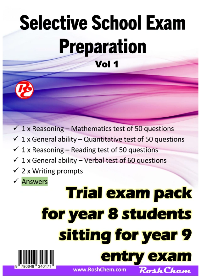 Selective School Test Preparation Trial Exams - Vol 01 (ISBN: 978-0 ...