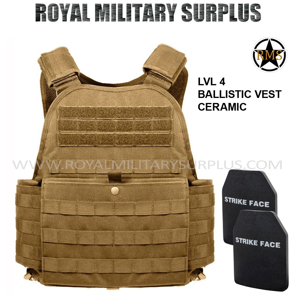 Ballistic Vest - Bulletproof/Stab Resistant - Level 4 (Ceramic ...