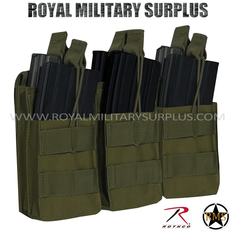 Pouch - Rifle Magazine/Six Mag Capacity MOLLE (Open Top) - OD GREEN ...