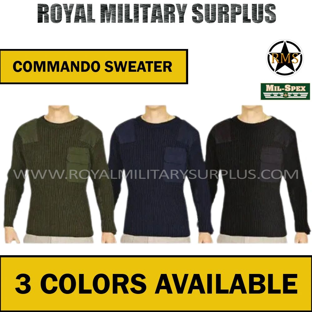 Commando Sweater - German Military Style / Crew-Neck (Acrylic) - 3 ...