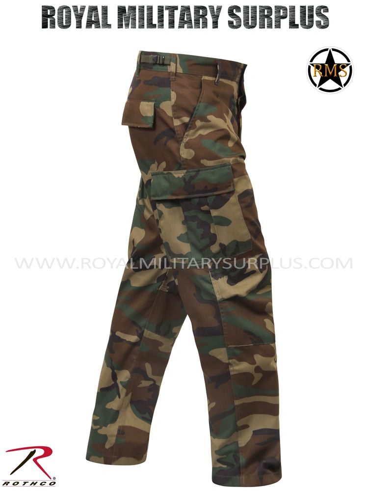 Combat BDU Pants - Relaxed Fit (Zipper Fly) - US WOODLAND (M81 Pattern)