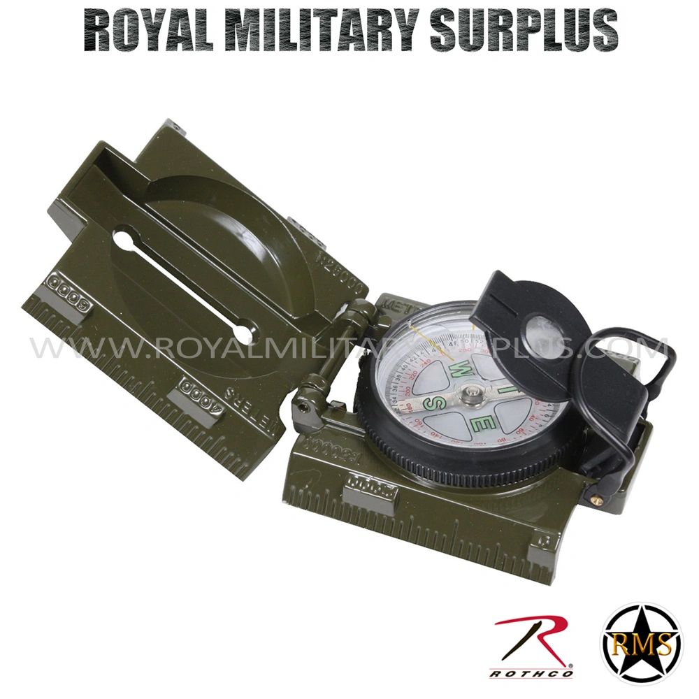 Compass - Military Marching Compass (With LED Light)/Aluminum - OD ...