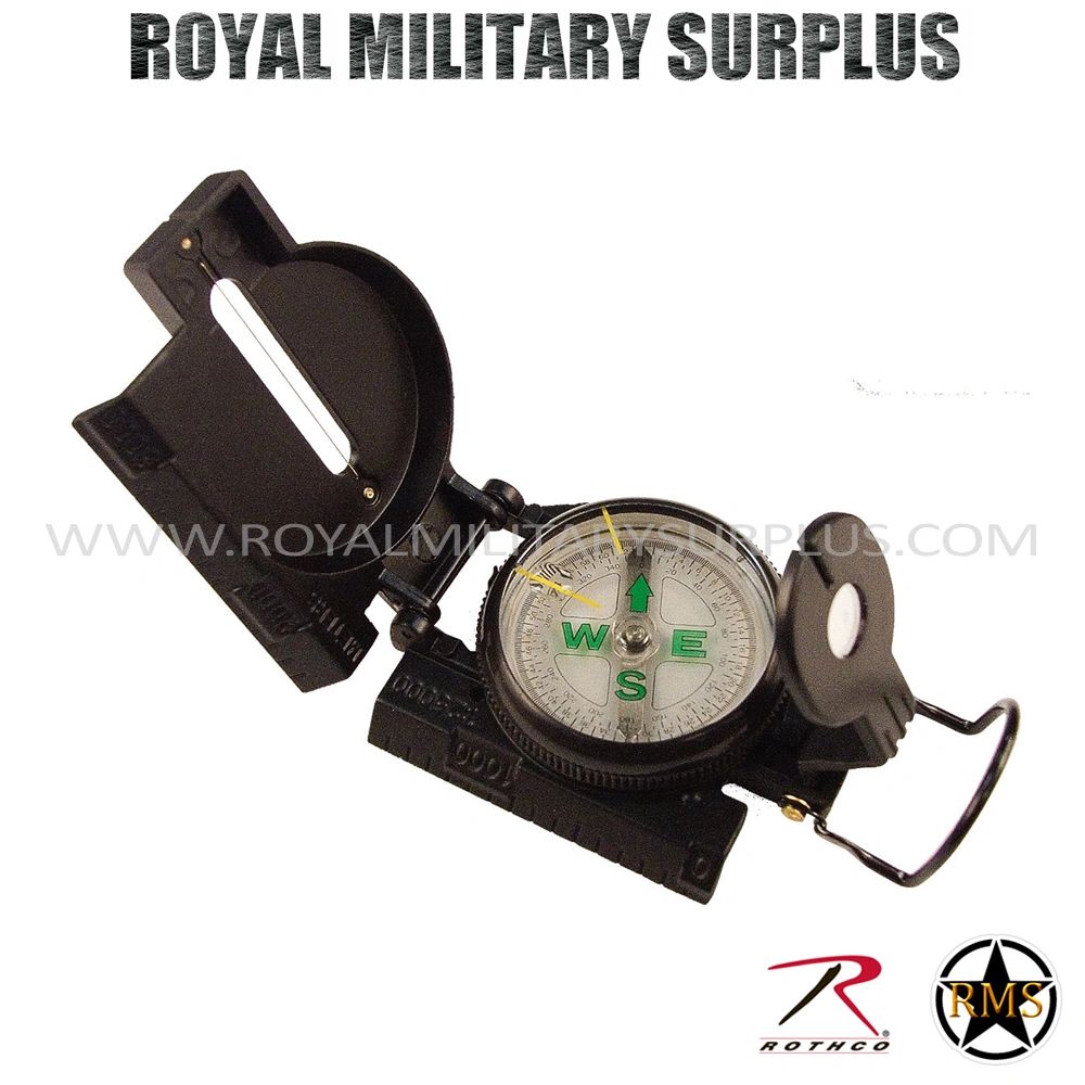 Compass - Military Marching Compass (Aluminum) - BLACK