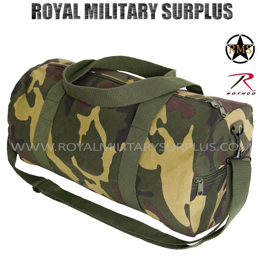 Backpack - Canvas Shoulder Duffle Bag (2 Sizes Available) - US WOODLAND ...