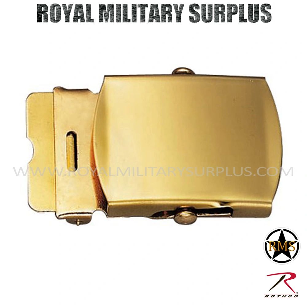 Belt Buckle - Tactical (1.25") / Flip Top Style - BRASS (Solid Brass)