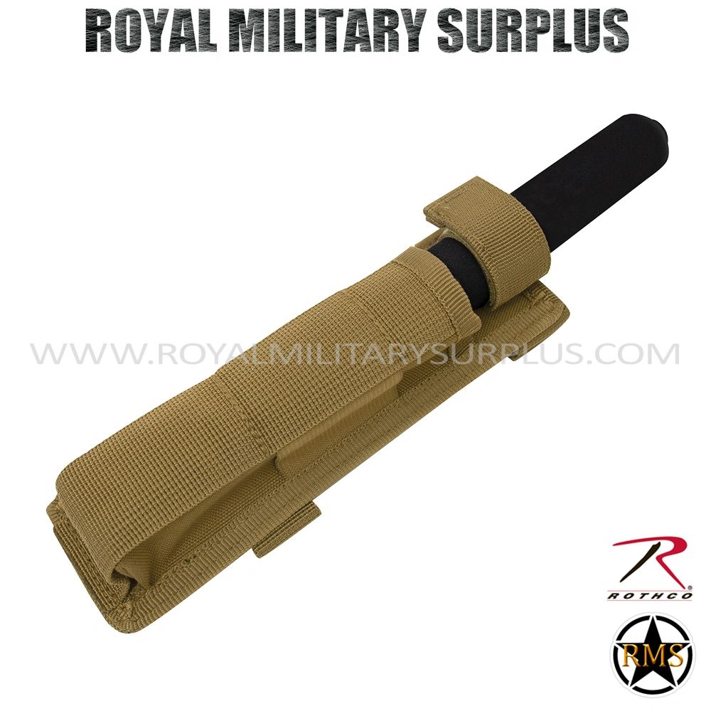 Pouch - Baton Holster/Single MOLLE (Velcro Closure) - COYOTE BROWN