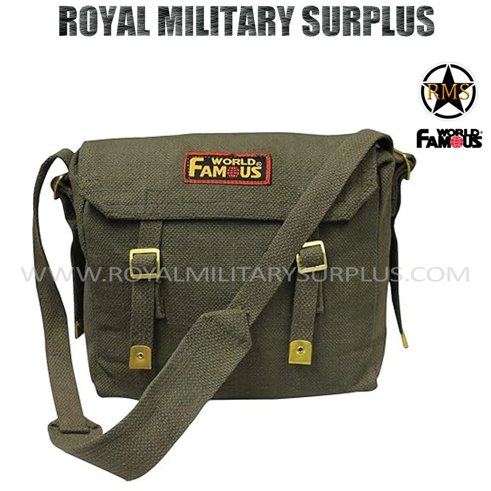 Shoulder Bag - World Famous - Web Haversacks (Vintage Classic) - OLIVE
