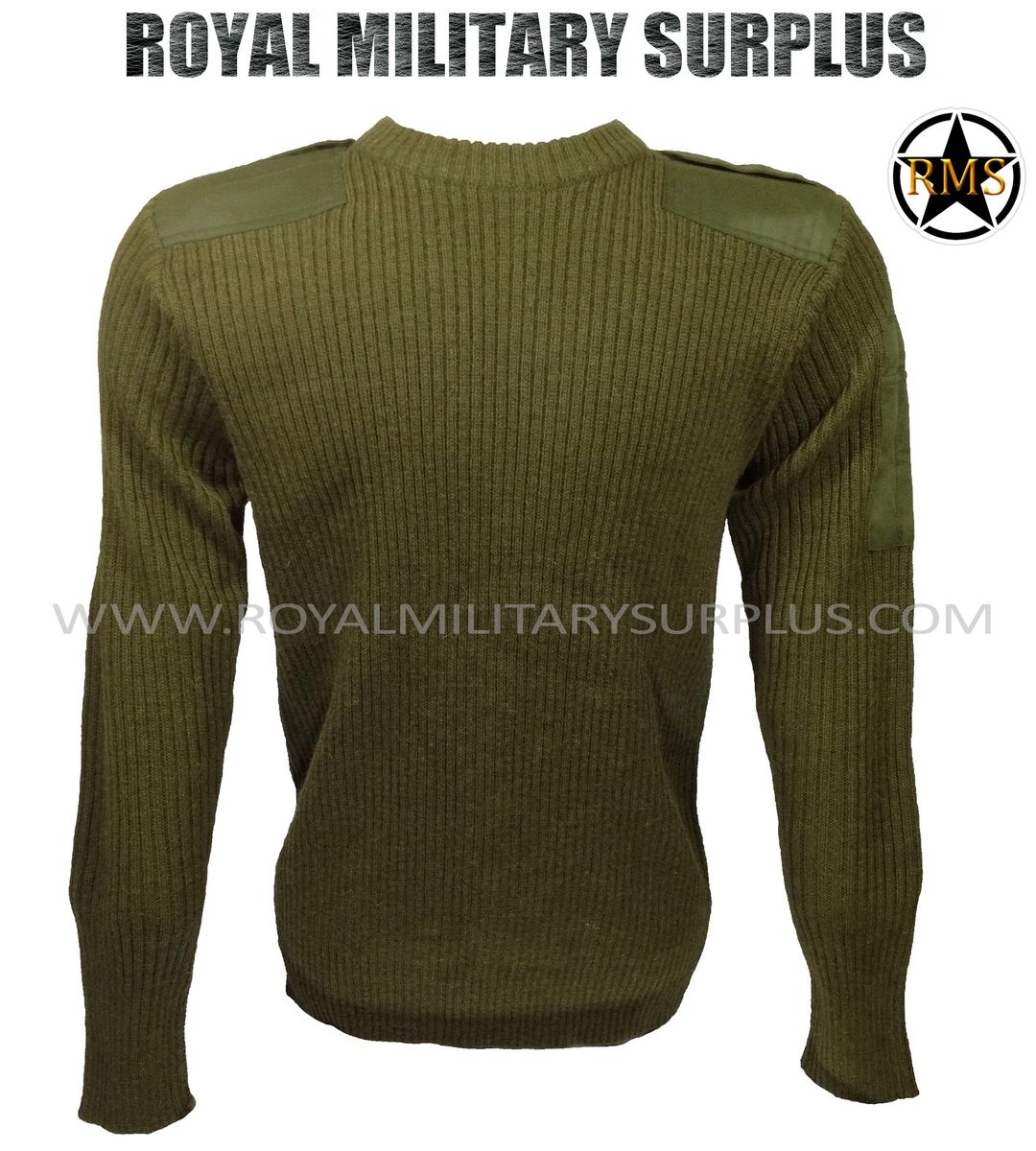 Tactical Commando Sweater - G.I. Style (Wool) - OD GREEN (Olive Drab)