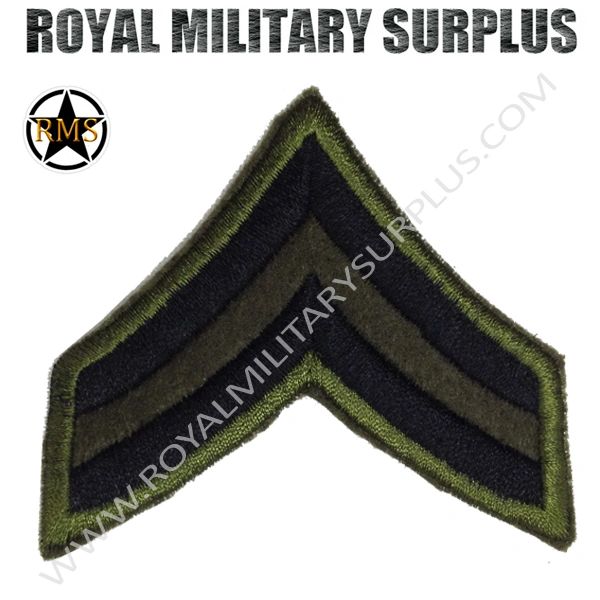 Patch - Shoulder Rank - US Army Corporal (OD Green)