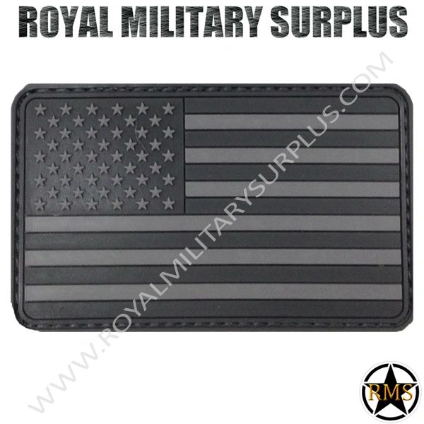 Patch - National Flags - PVC - USA (Subdued Gray)