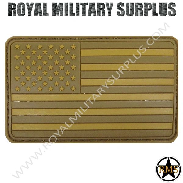 Patch - National Flags - PVC - USA (Subdued Tan)