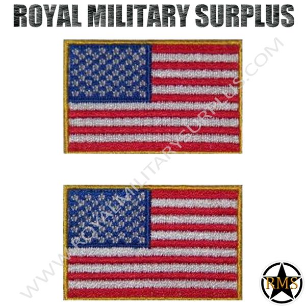 Patch - National Flags - (Set of 2 - Mini) - USA (Red/White/Blue)