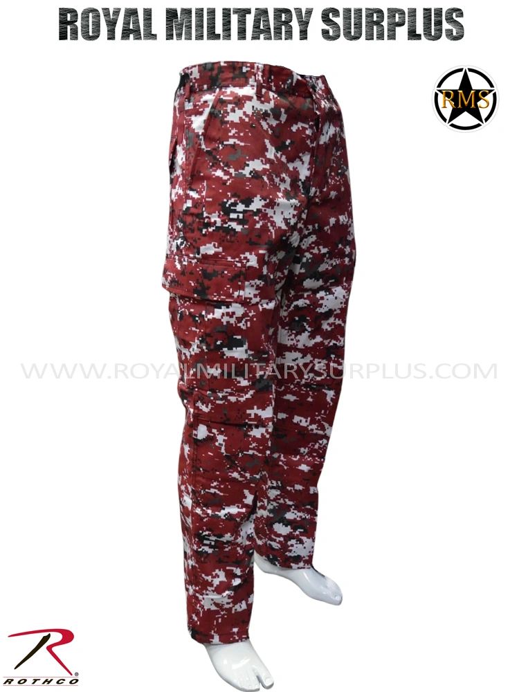 Combat BDU Pants - RED CAMO (Digital Camouflage)